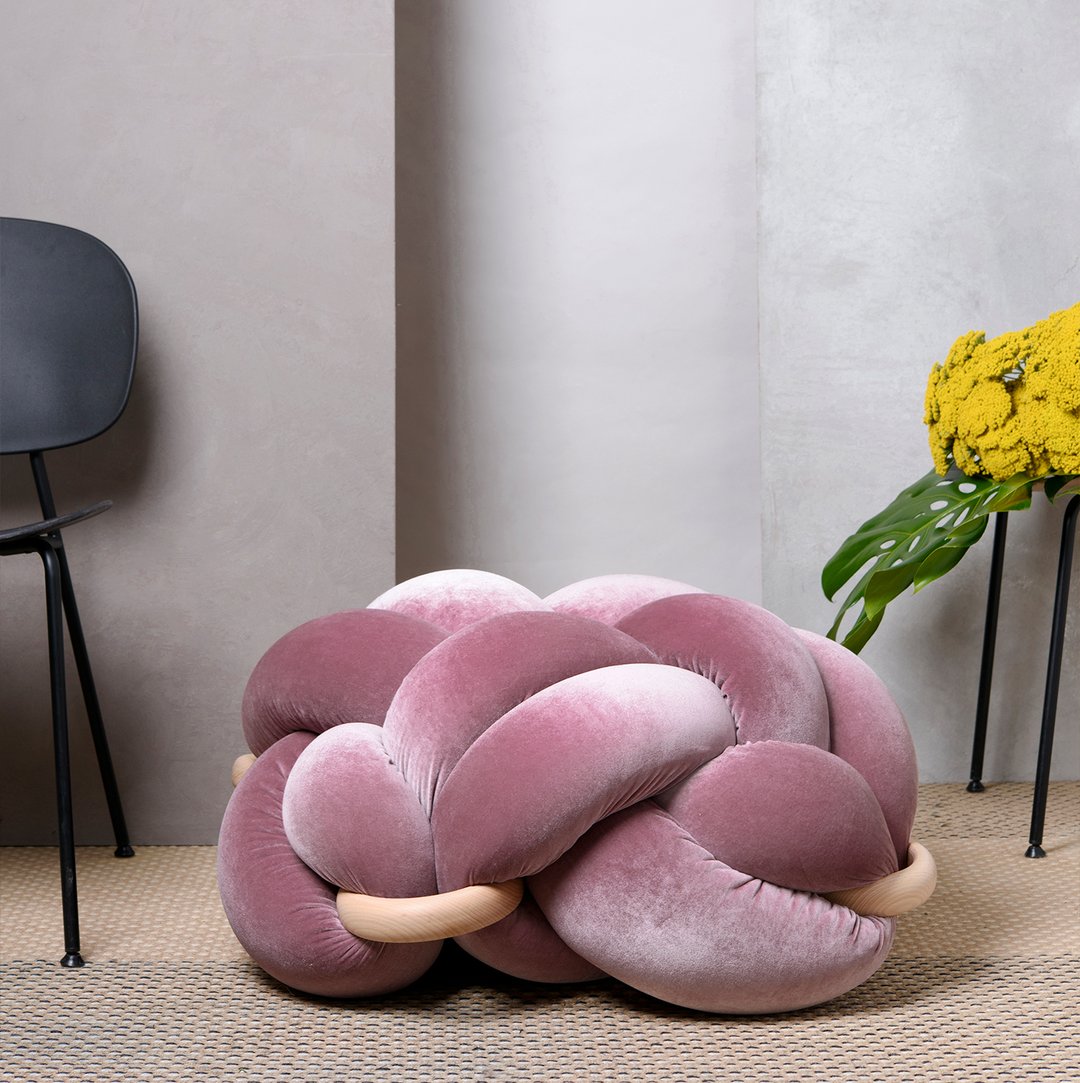 Large Velvet Knot Pouf- 12 Color Variants – Dyphor New York